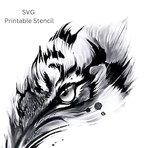 Tiger Eye Feather Tattoo Design | Canvas Art | Clip Art Image ...