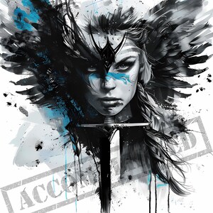 Valkyrie Tattoo Design High Resolution 4K PNG Transparent Background ...
