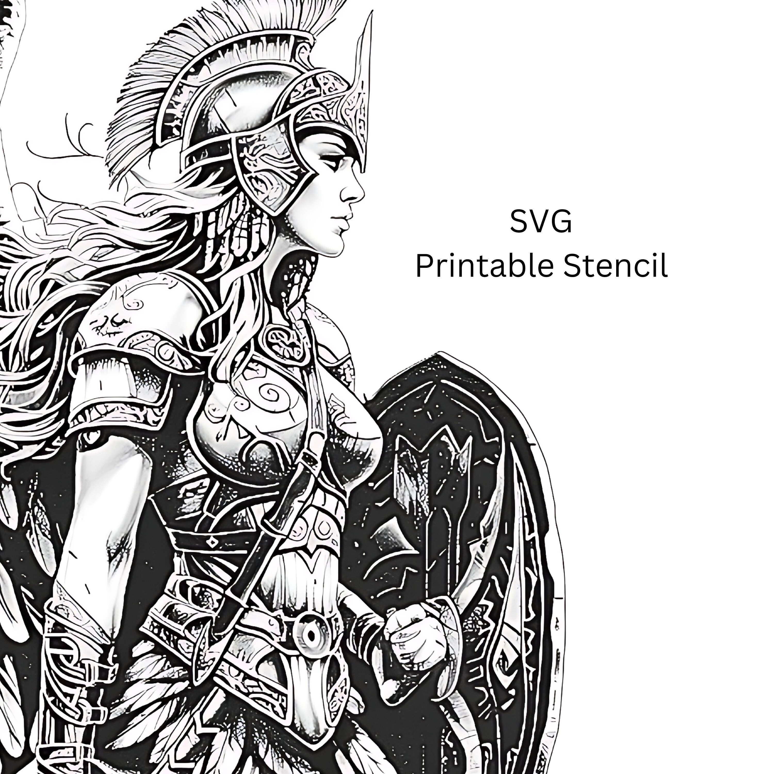 Valkyrie Tattoo Design | High Resolution 4K PNG Transparent Background ...