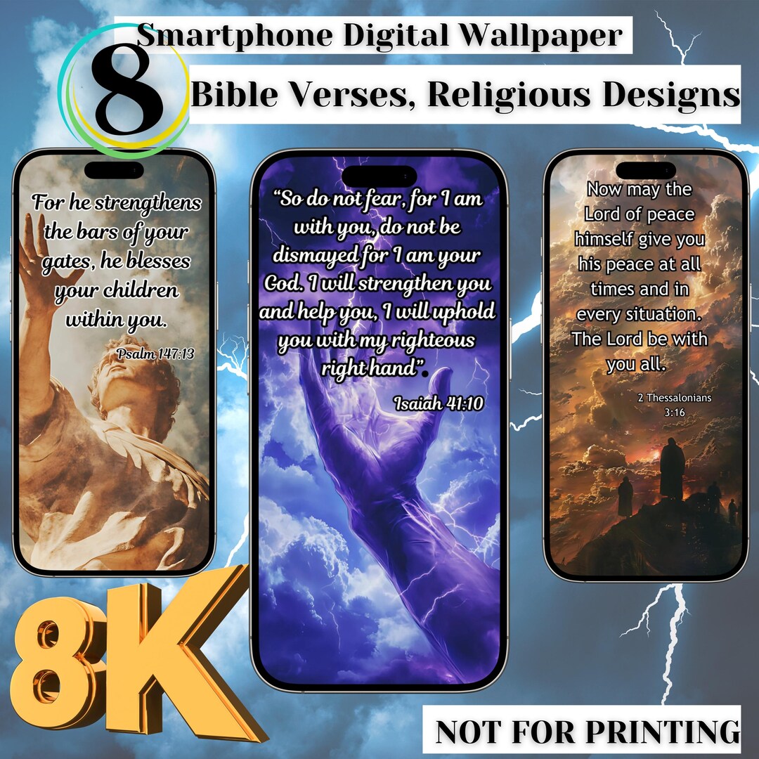 Bible Verse Wallpaper, Religious , Android Wallpaper, Digital Download ...