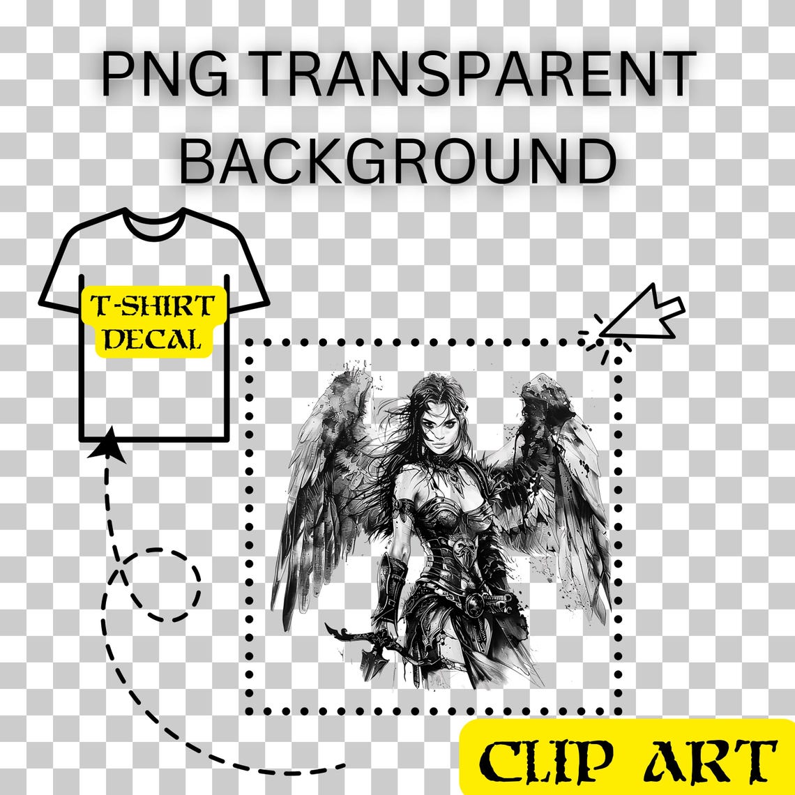 Valkyrie |tattoo Design | Angel | Norse Illustration | PNG Transparent ...