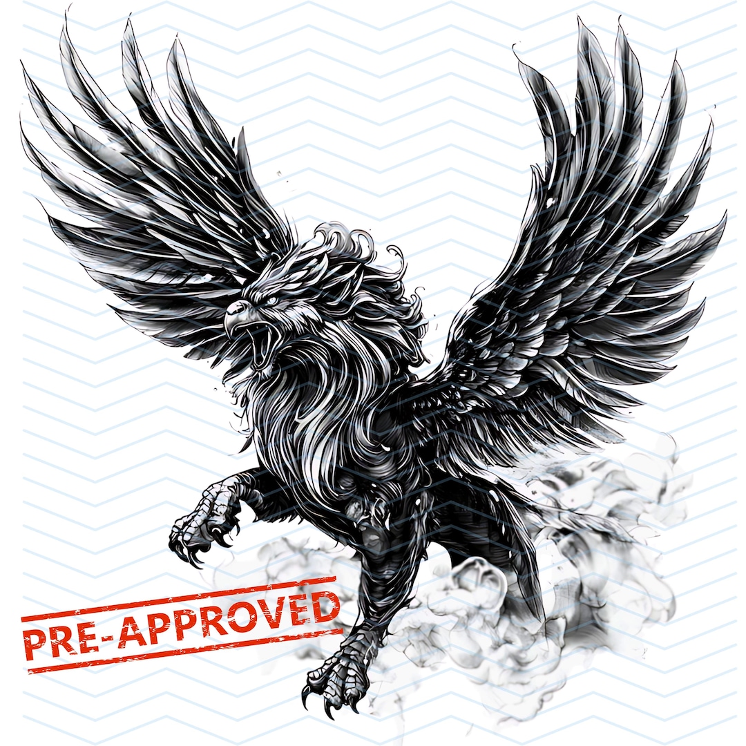 Griffin |tattoo Design | Canvas Art | Printable SVG Stencil | Wall Art ...