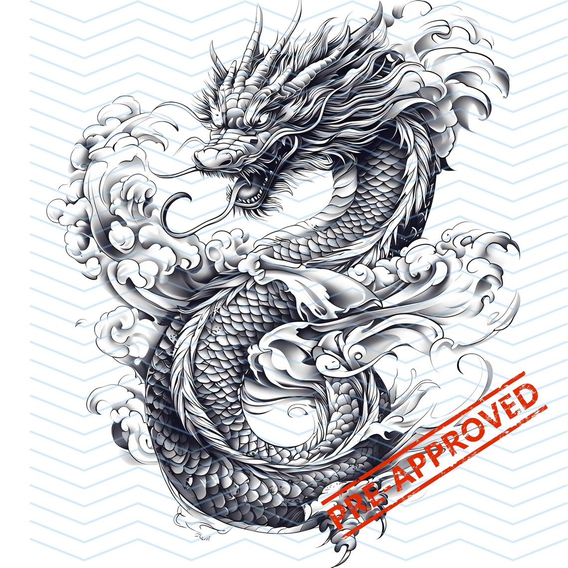 Japanese Dragon Tattoo Design | Clip Art | iPhone Wallpaper | Printable ...