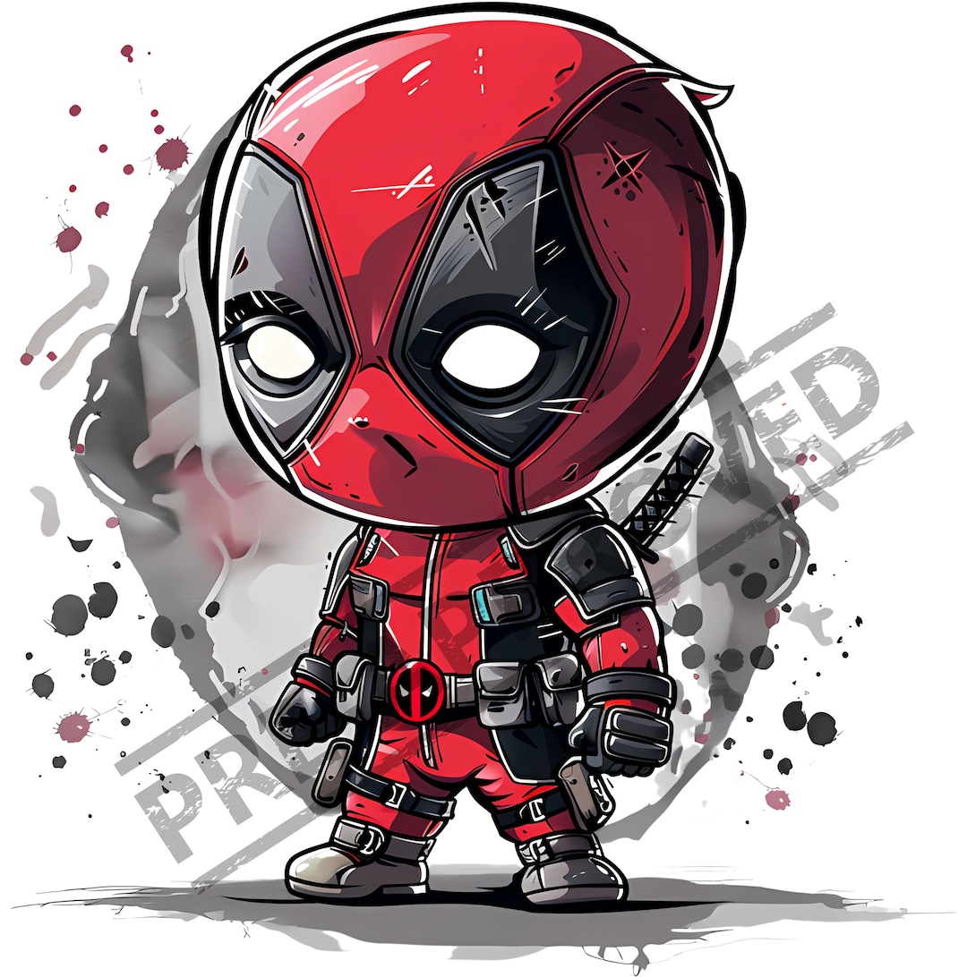 Baby Deadpool Tattoo Design | High Resolution 4K | Canvas Art ...