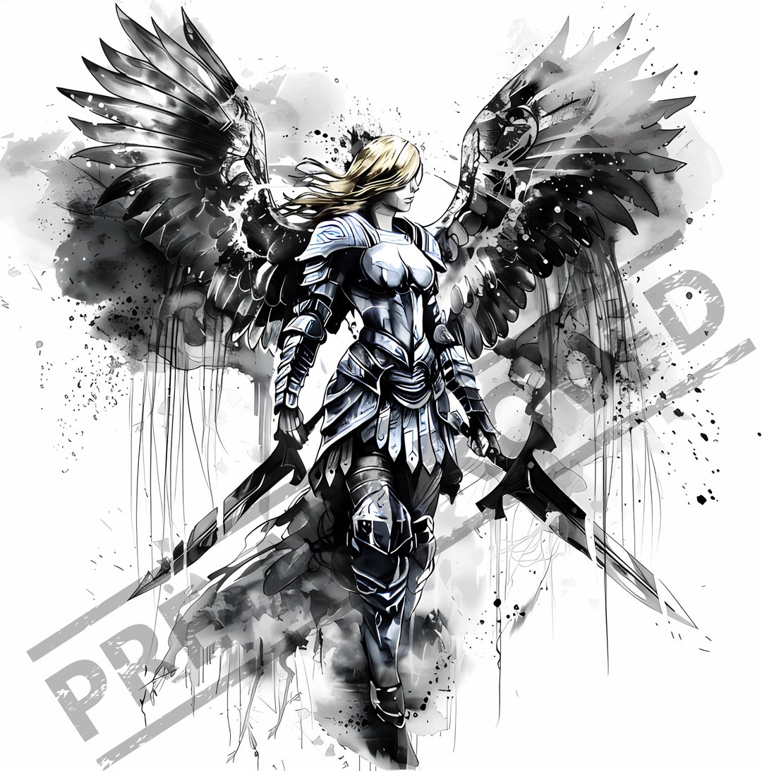 Valkyrie Tattoo Design High Resolution 4K PNG Transparent Background ...