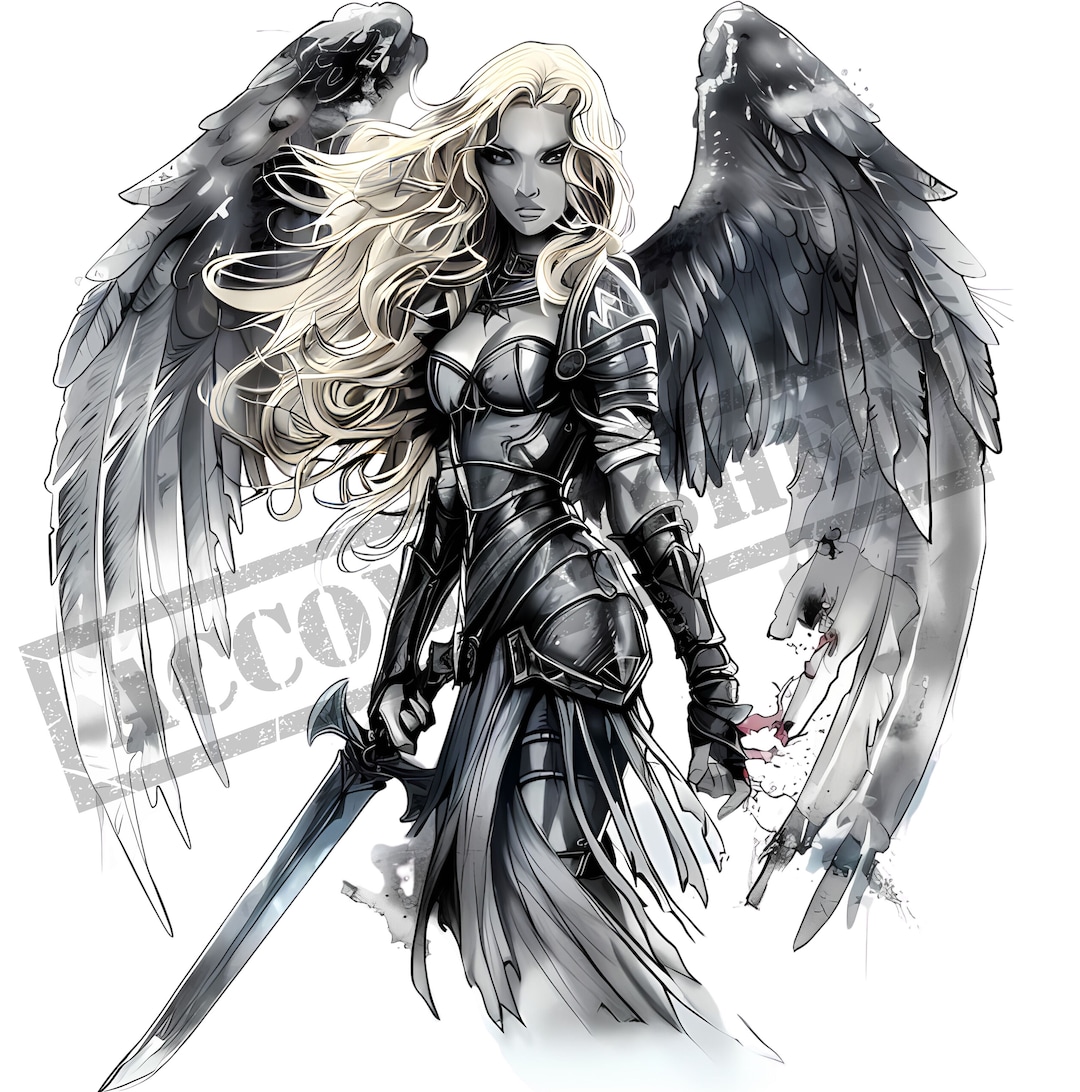 Valkyrie Tattoo Design | High Resolution 4K PNG Transparent Background ...