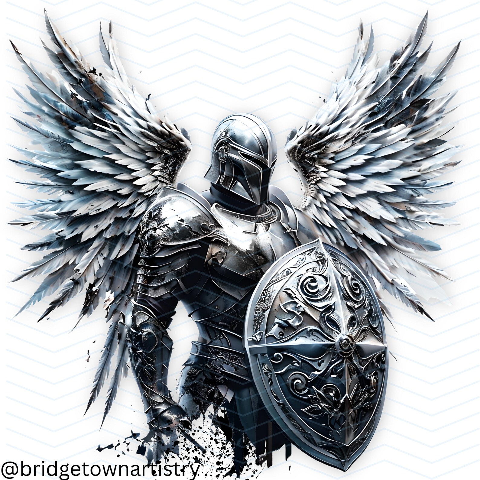 Archangel | Tattoo Design | T-shirt Decal | Canvas Art | SVG Print ...