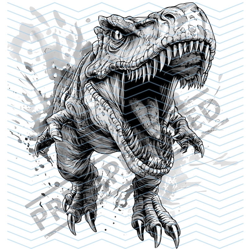 T-rex | Tattoo Design | Digital Art |3D| Printable SVG Stencil | Dino ...
