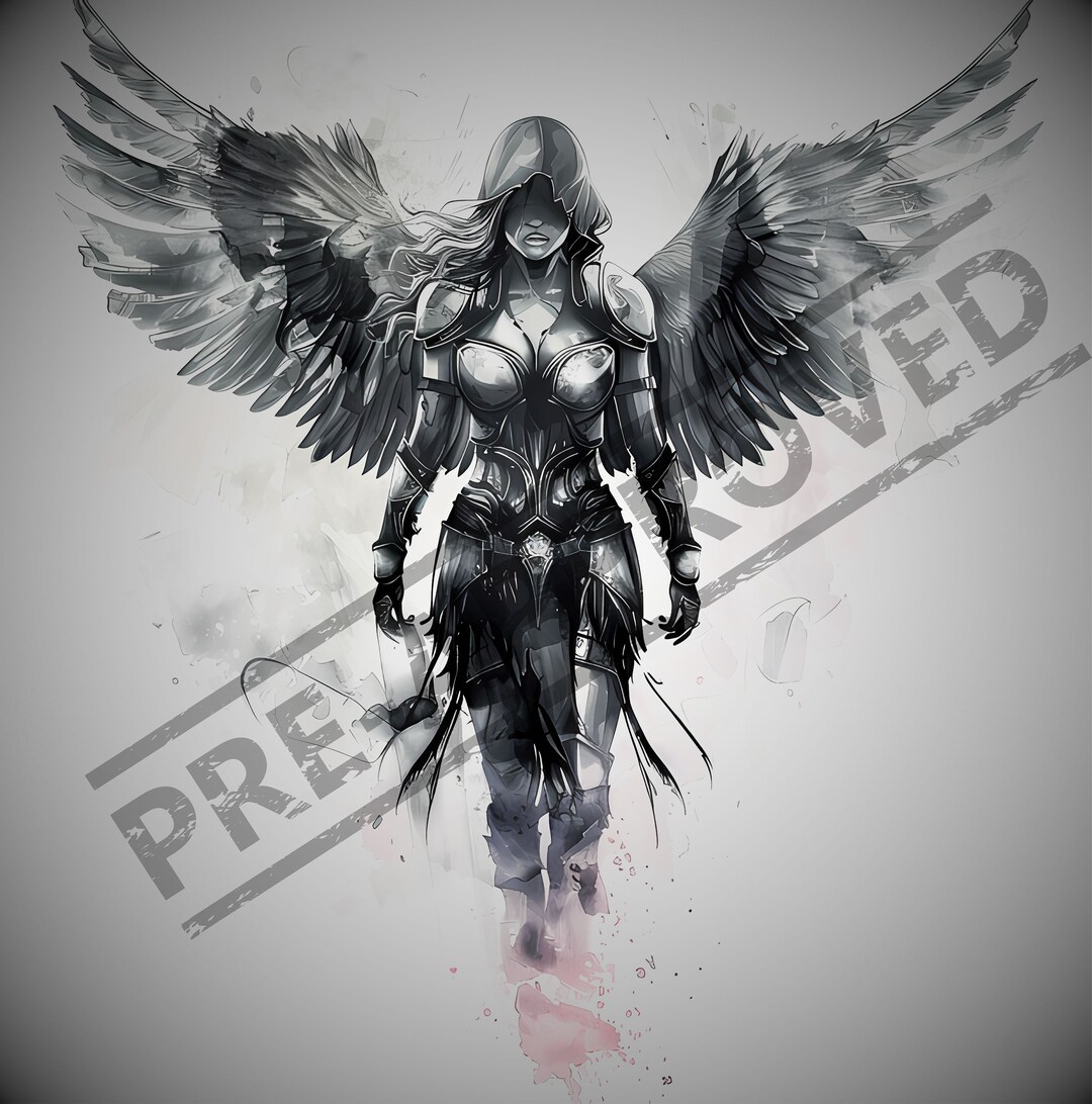 Valkyrie Tattoo Design | High Resolution 4K PNG Transparent Background ...
