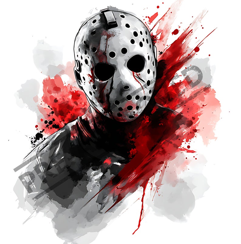 Jason Friday the 13th Horror Tattoo Design, Digital Download , PNG ...