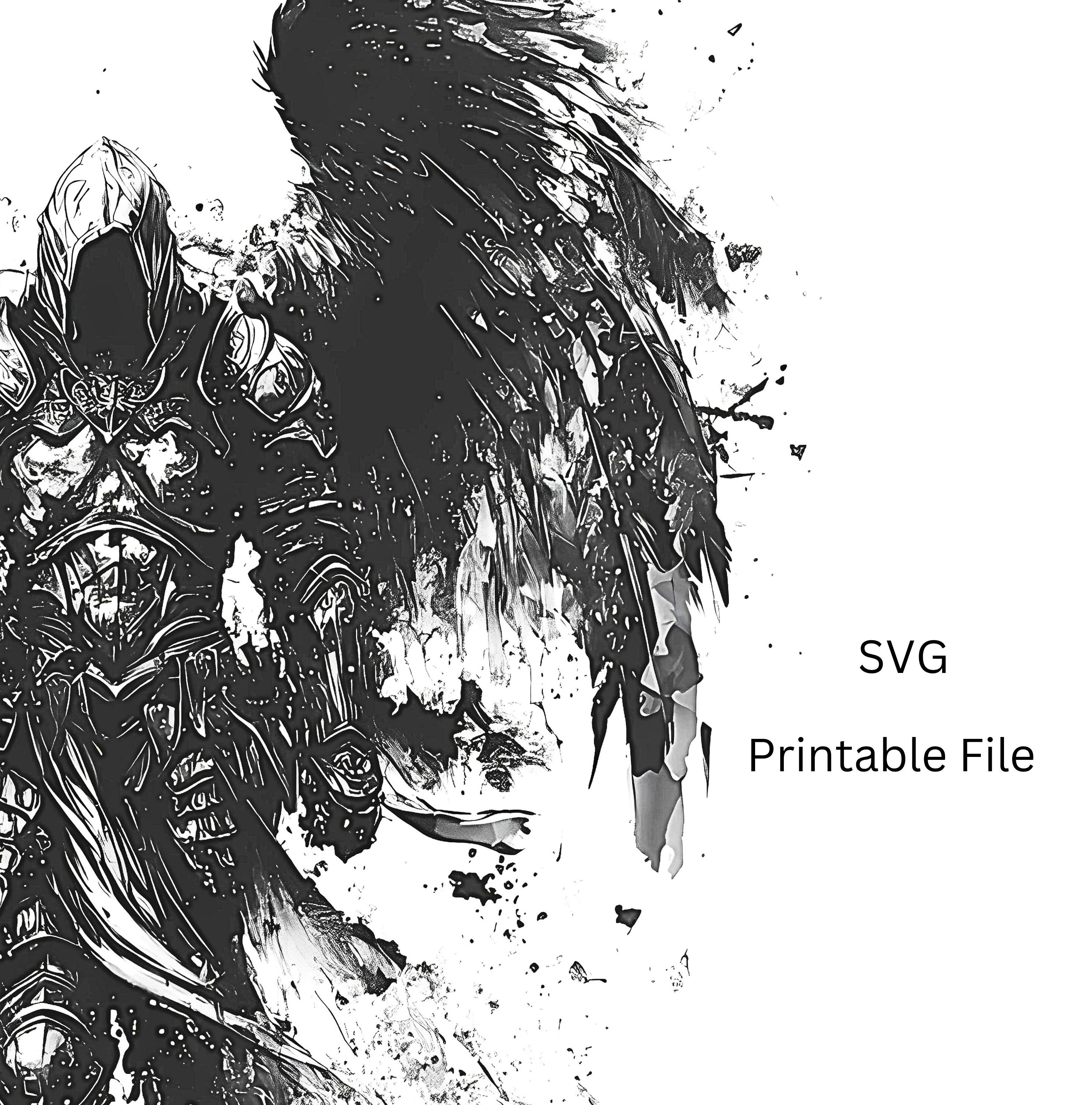 Archangel Tattoo Design | High Resolution 4K | Canvas Art | Printable ...