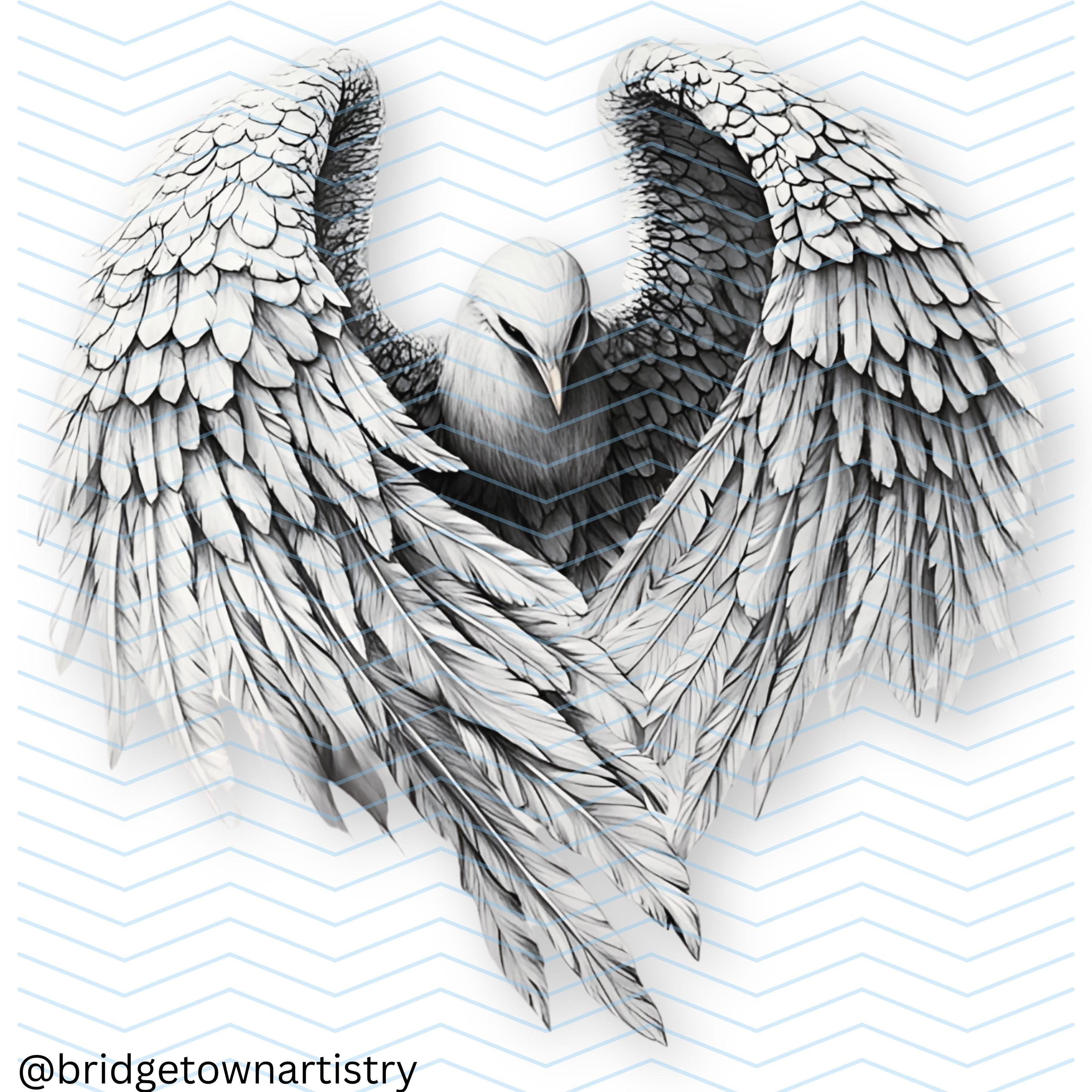 Dove | Tattoo Design | T-shirt Decal | Canvas Art | SVG Print | Poster ...