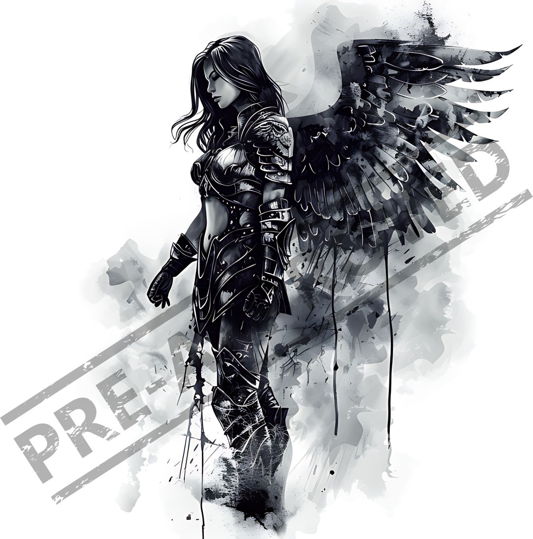 Valkyrie Tattoo Design High Resolution 4K PNG Transparent Background ...