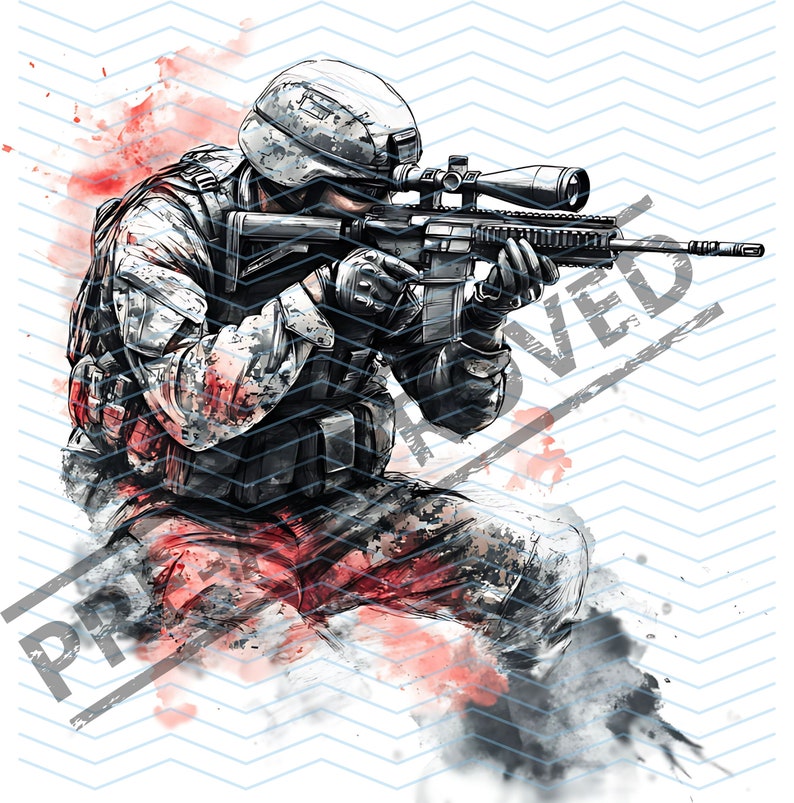 Sniper Soldier Tattoo Design | PNG, SVG, JPEG (digital Download) - Etsy