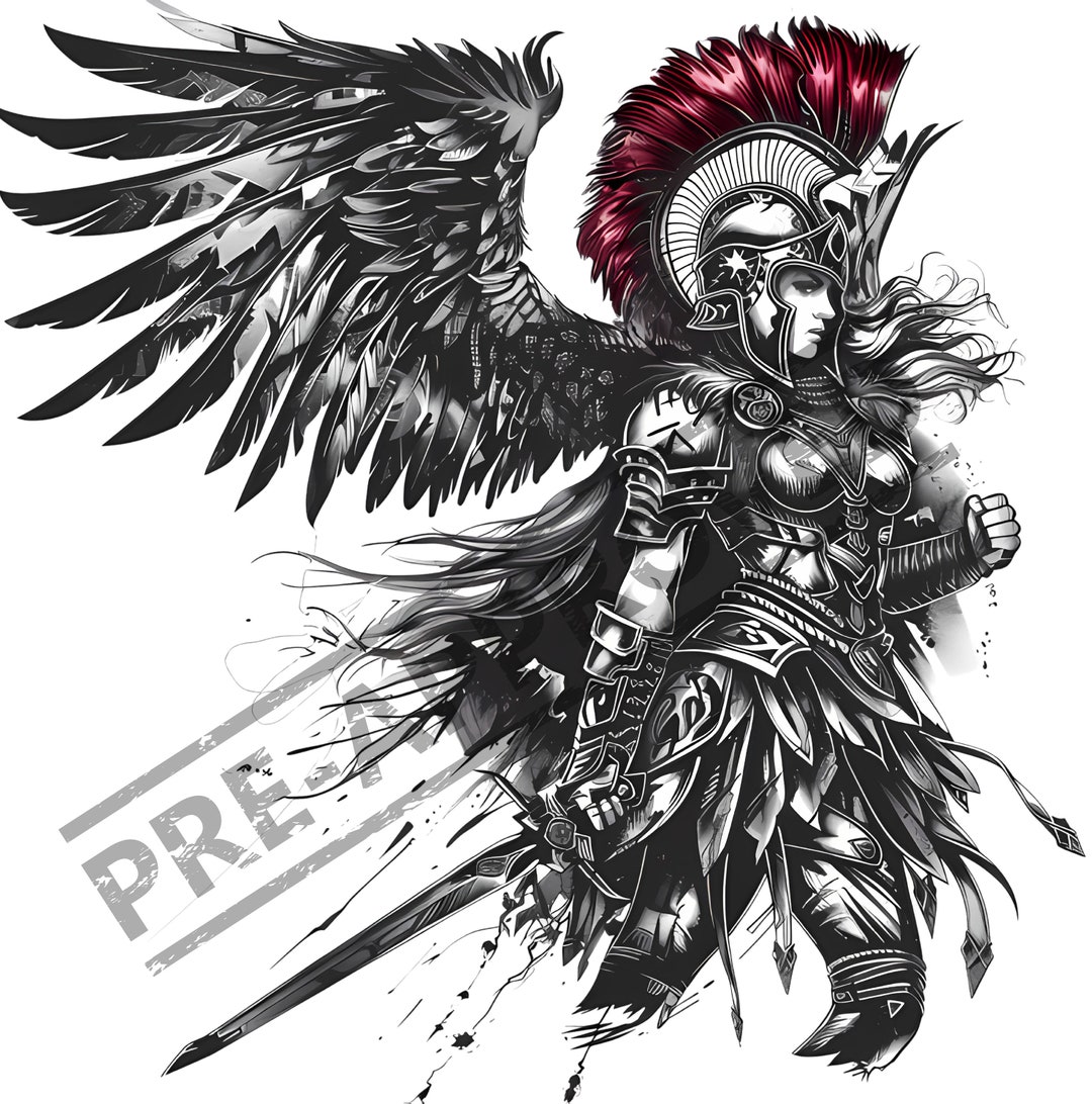 Valkyrie Tattoo Design High Resolution 4K PNG Transparent Background ...