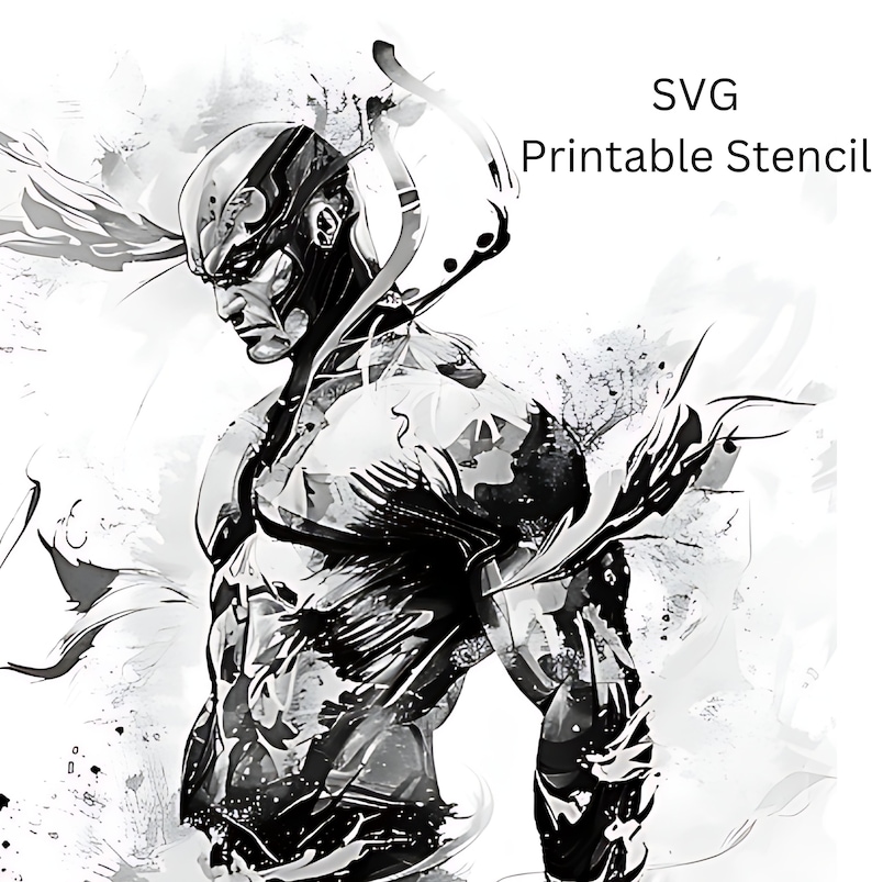 Silver Surfer Tattoo Design High Resolution 4K Canvas Art Printable SVG ...