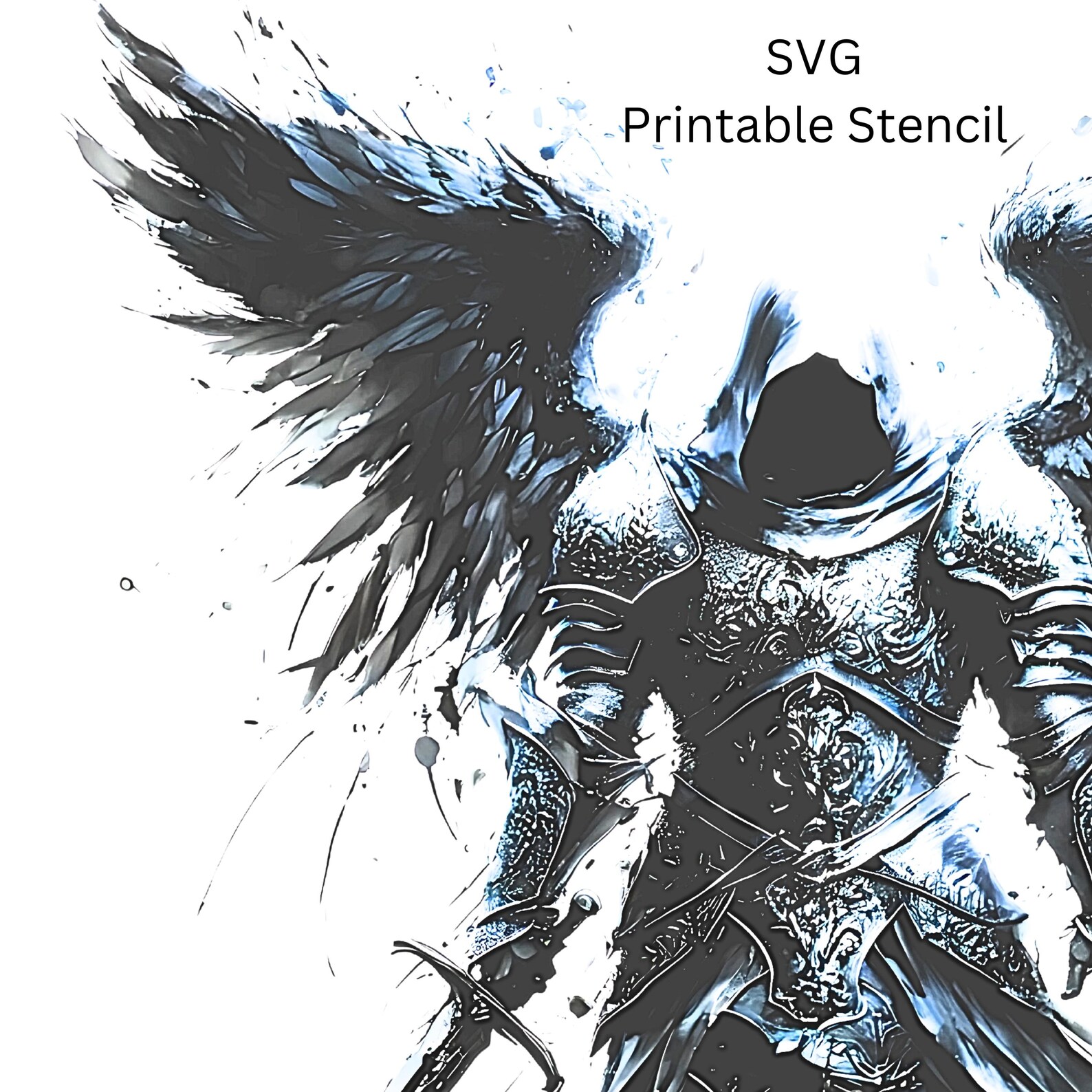 Archangel | Tattoo Design | T-shirt Decal | Canvas Art | SVG Print ...