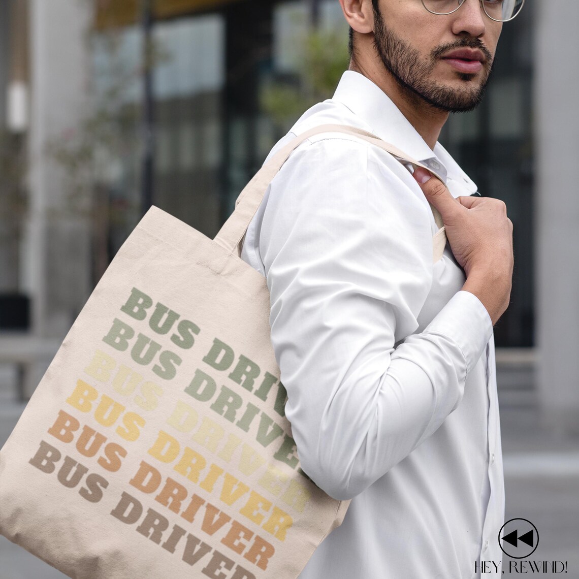 Vintage Bus Drivers Tote Bag Natural Color, Perfect Appreciation Gift for Bus Drivers, Vintage ...
