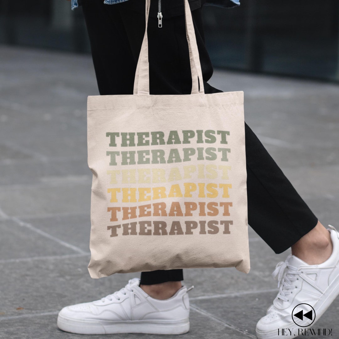 Vintage Therapist Tote Natural Color, Perfect Appreciation Gift for ...