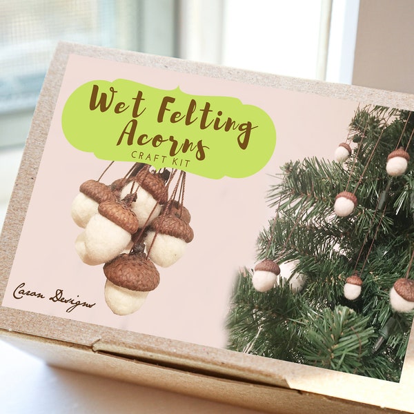 White Felt Acorn - Etsy