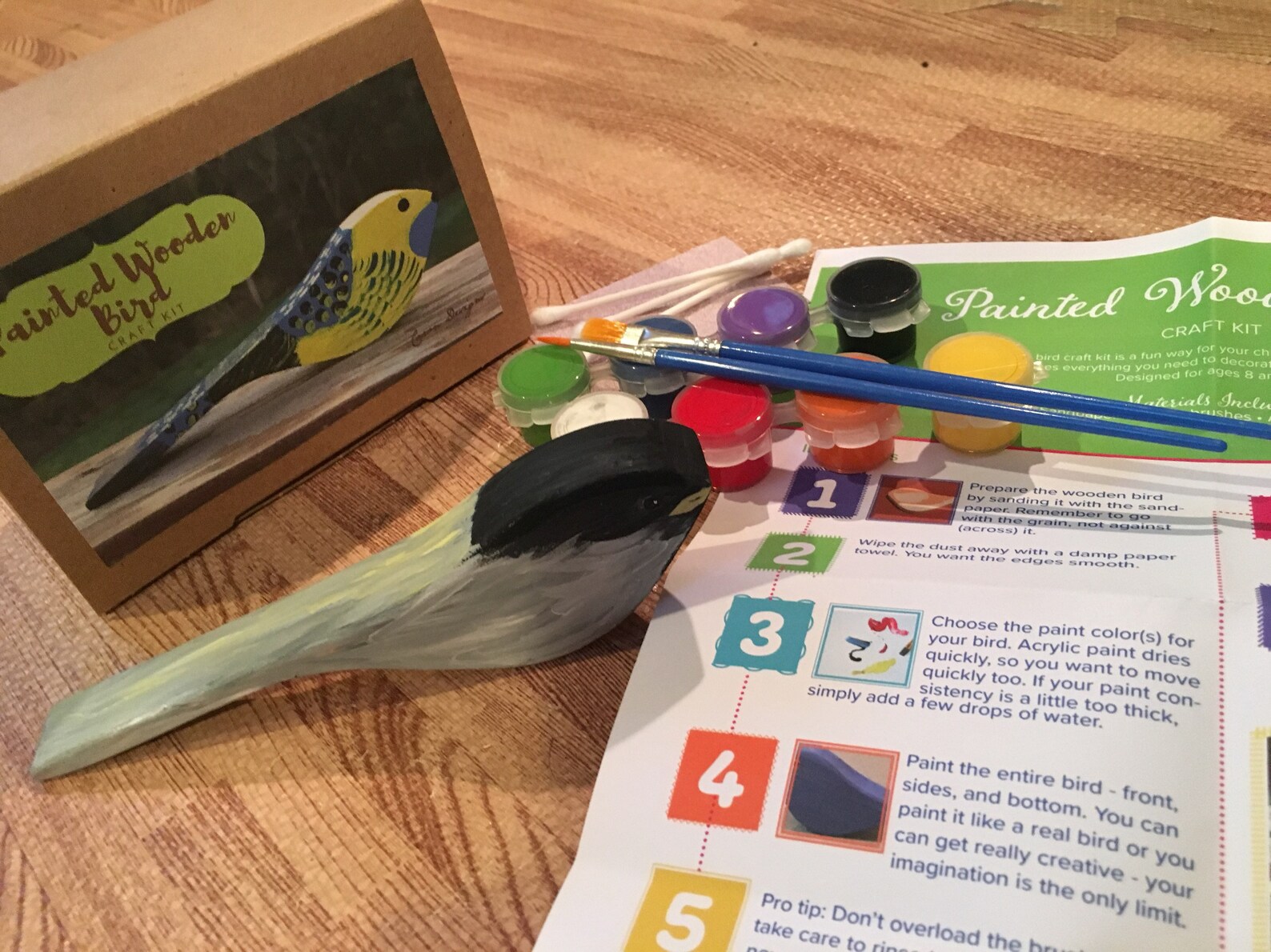 Painted Wooden Bird Craft Kit | DIY Nature-themed Art for Kids - Etsy