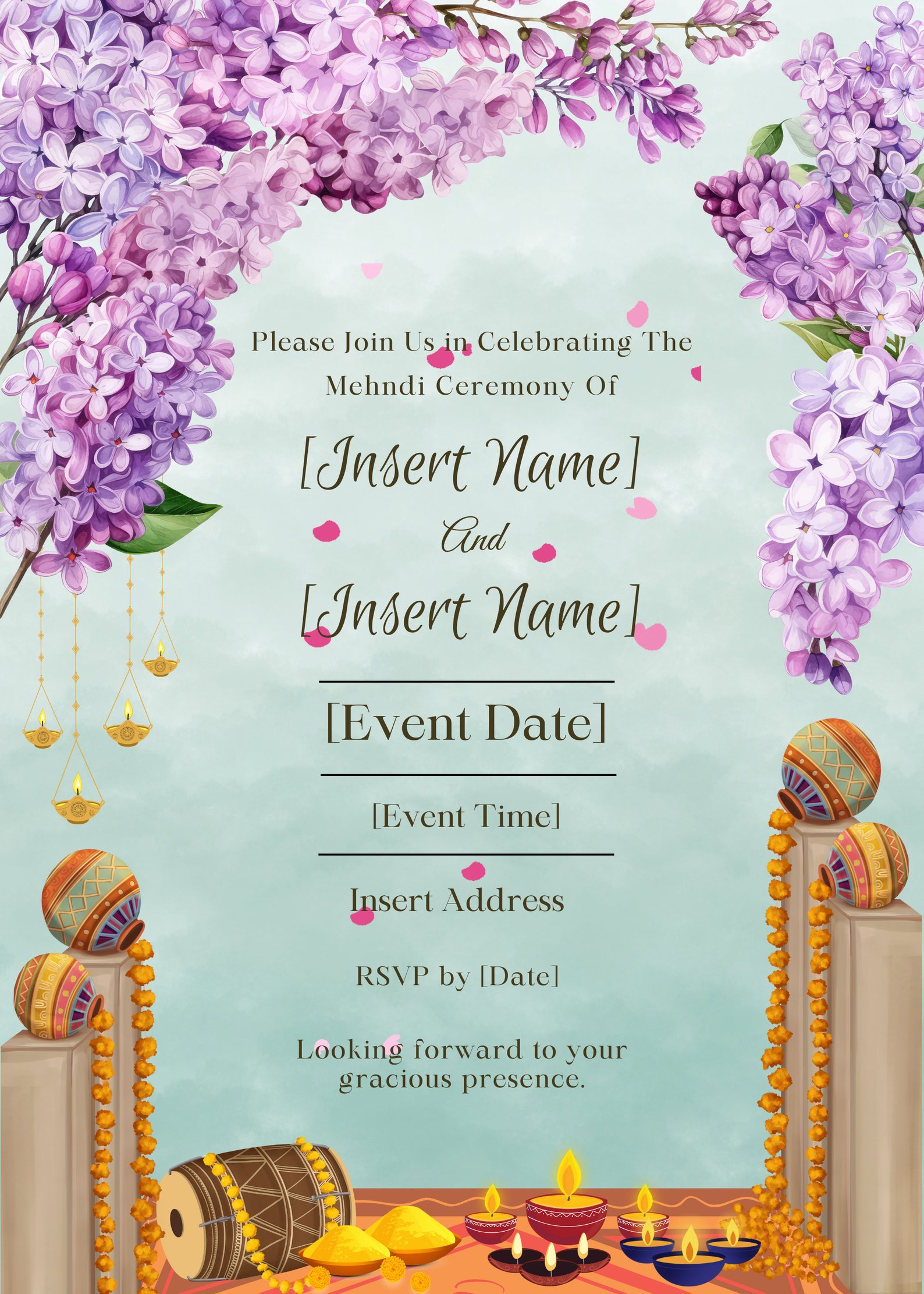 Mehndi Invitation - Etsy