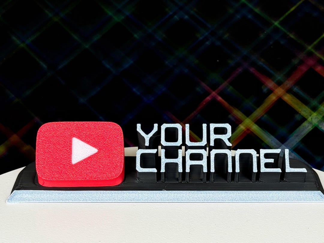 Customizable Youtube Channel Logo 3D Desk Ornament - Etsy