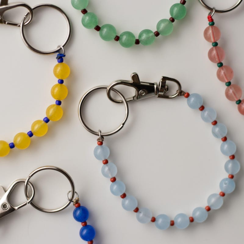 Beaded Keychain - Etsy