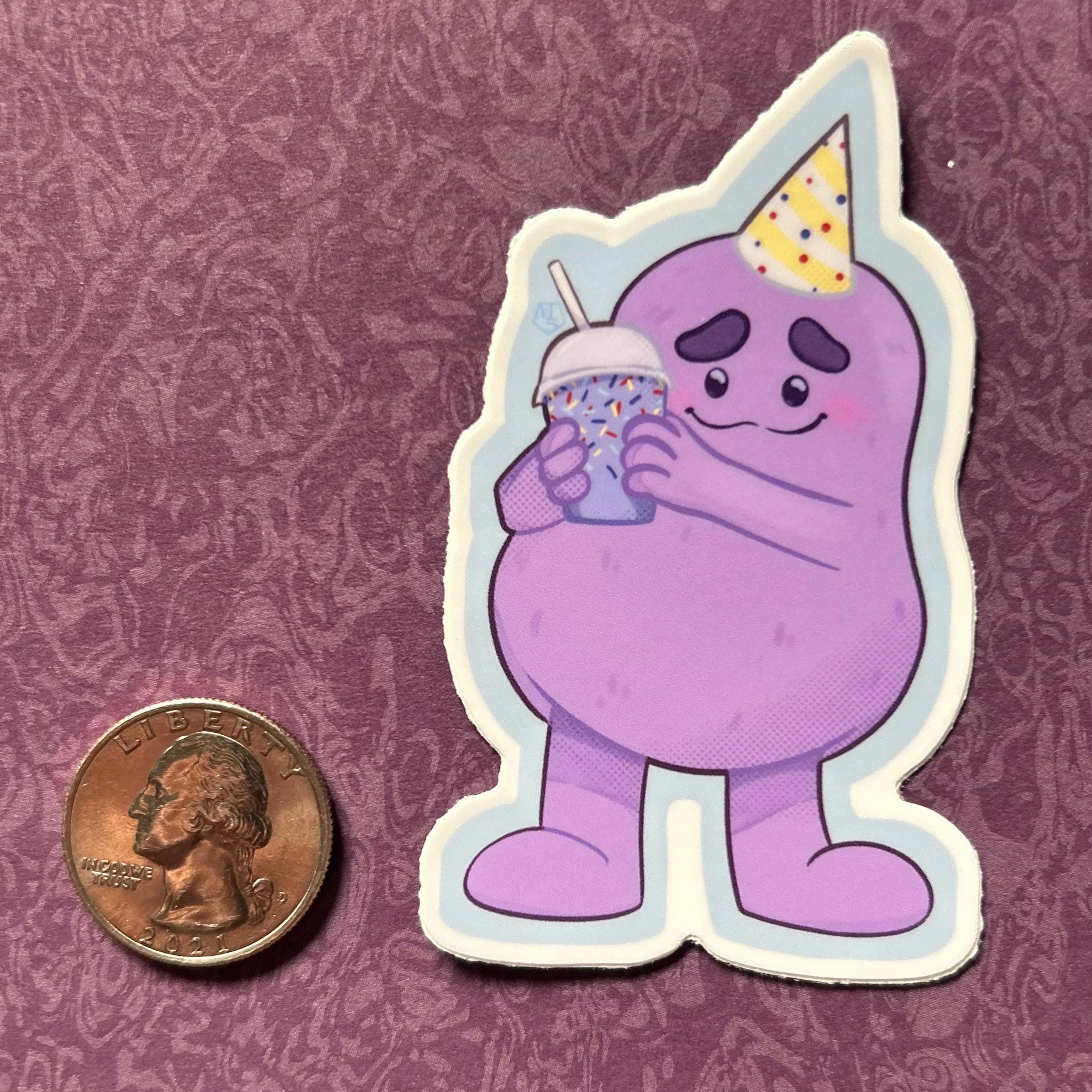 Grimace Birthday Shake Sticker - Etsy