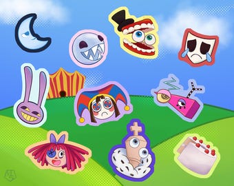 The Amazing Digital Circus Candy Stickers - Etsy