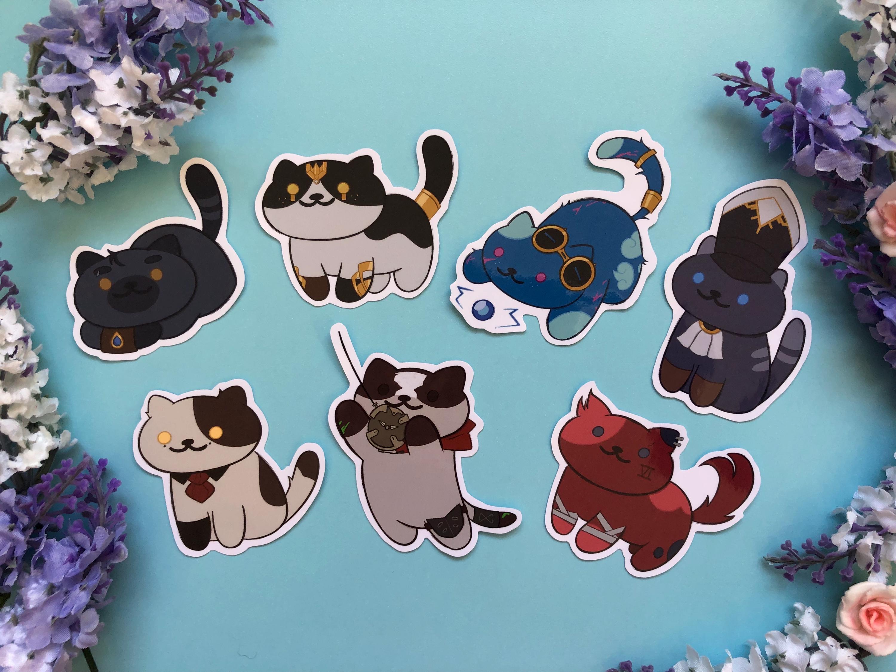 Arcane League of Legends Inspired Cat Stickers - Etsy