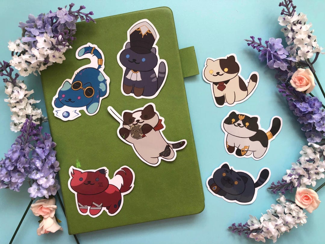 Arcane League of Legends Inspired Cat Stickers - Etsy