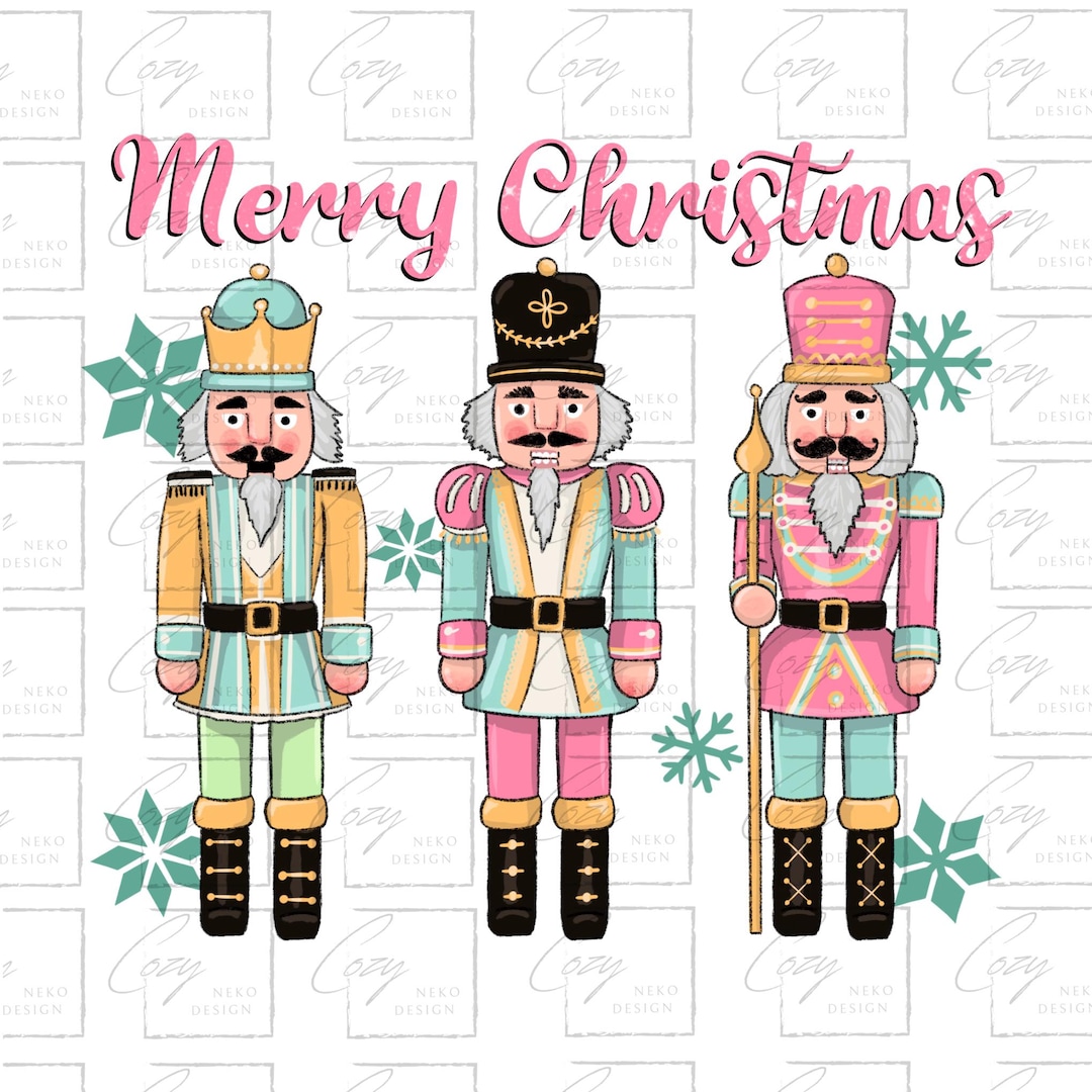 Pink Christmas Nutcracker Friends Png, Merry Christmas Png, Christmas ...