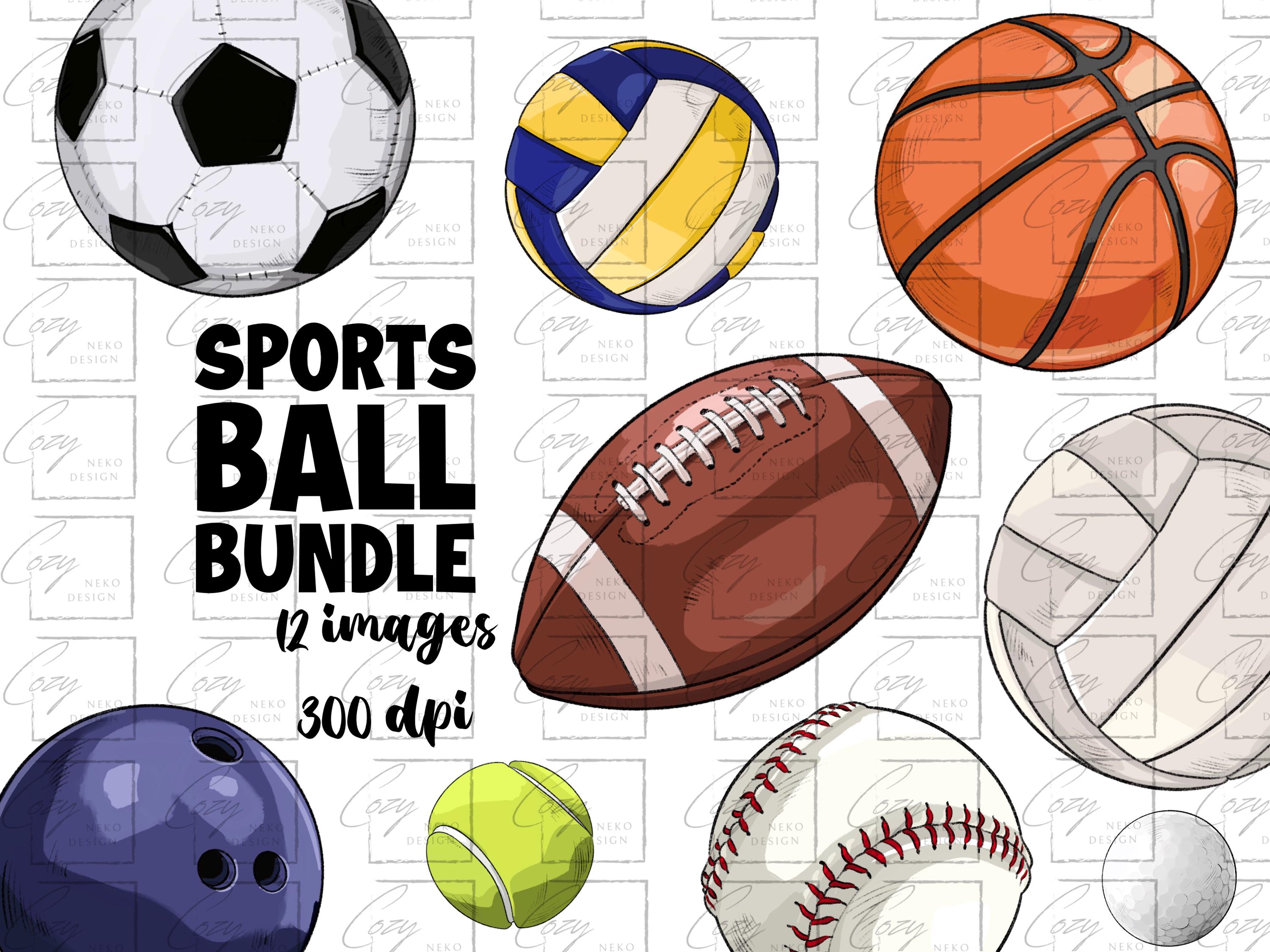 Sports Clipart Bundle, Sports Balls Download, Instant Download ...