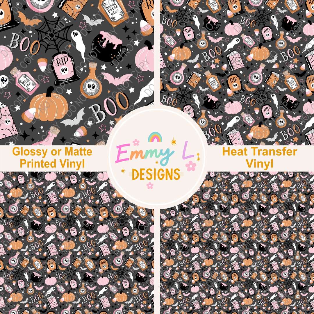 Boo Potion Patterned Vinyl Sheet, Adhesive Vinyl, Printed Vinyl, HTV ...