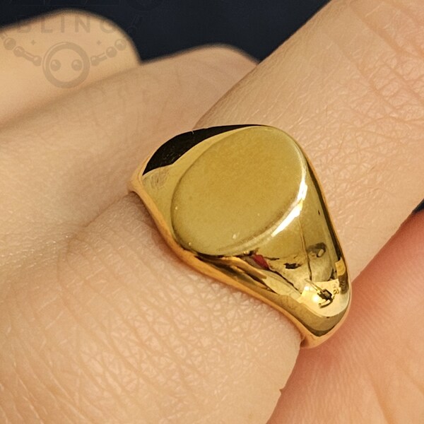 Mens Gold Signet Ring - Etsy