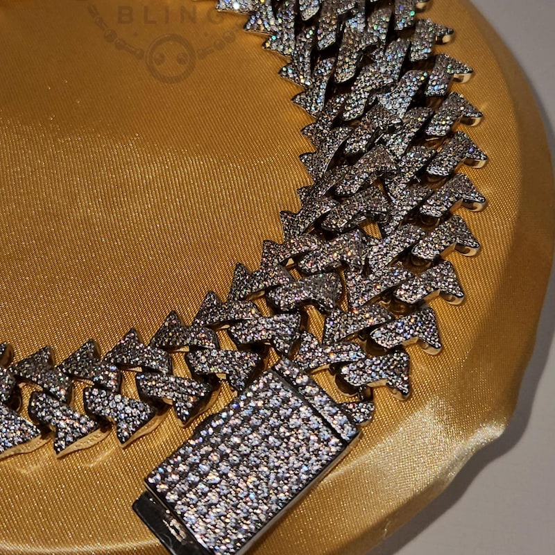 Iced Out Cuban Link Chain - Etsy