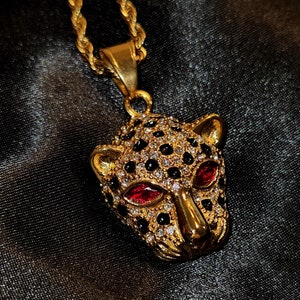 Fox Head Pendant Necklace - Animal Jewelry, Gold Finish, Hypoallergenic ...