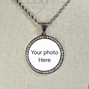 Customize Round Memory Photo Pendant Necklace | Personalized Picture ...