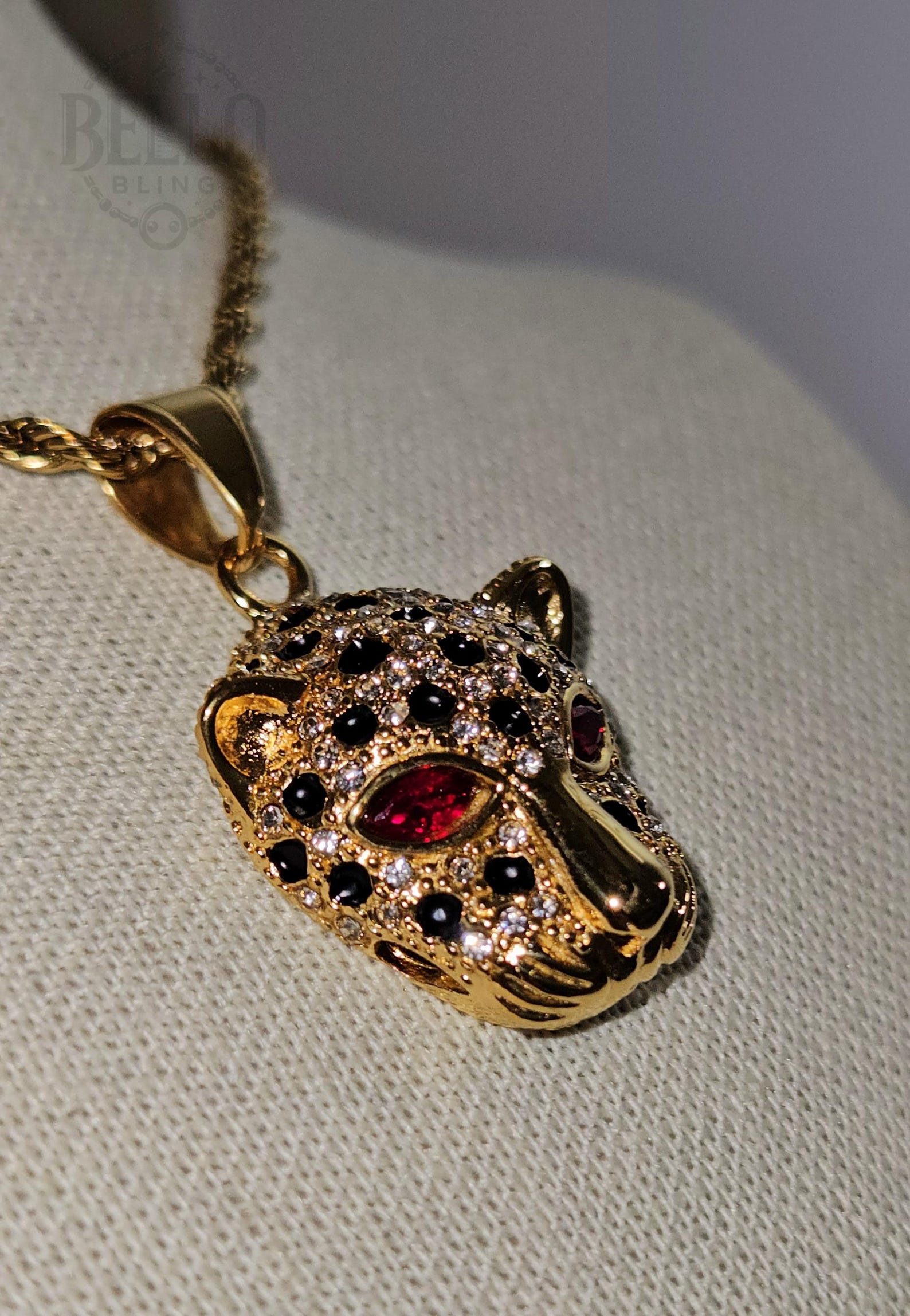 Fox Head Pendant Necklace - Animal Jewelry, Gold Finish, Hypoallergenic ...