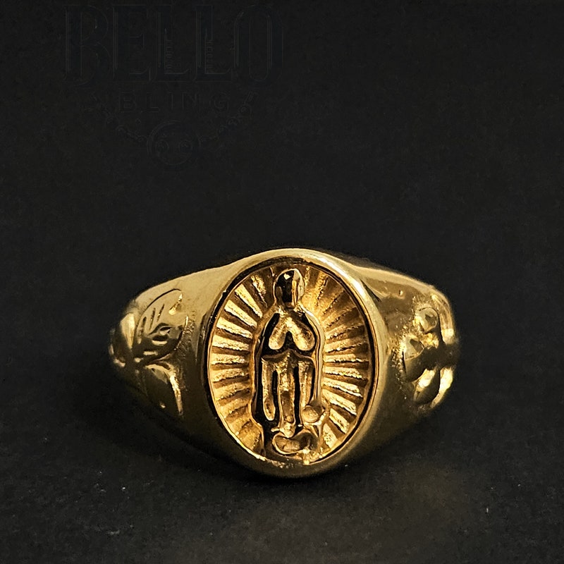 Virgin Mary Ring - Etsy