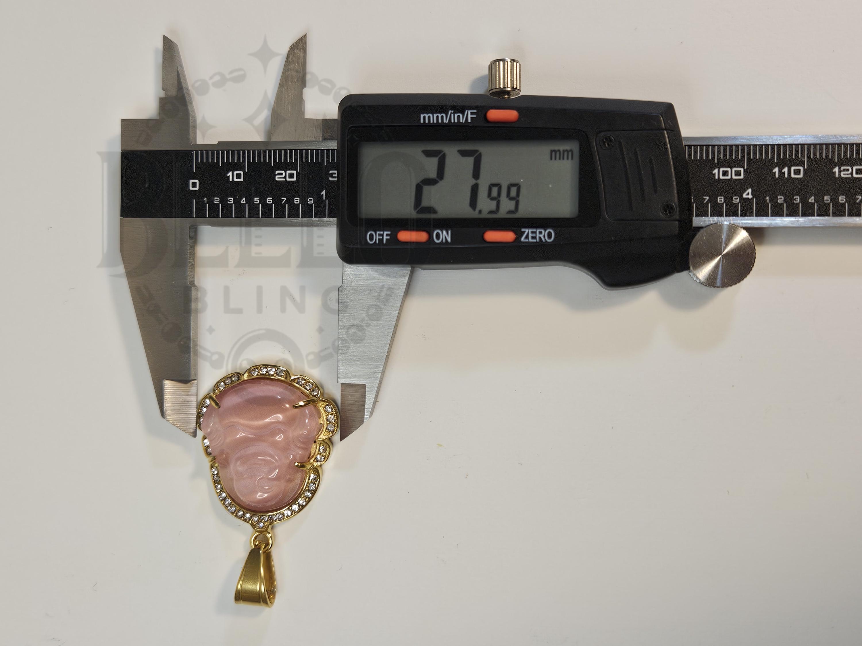 Fortune Pink Buddha Bling Necklace - Luxe Pendant, Hypoallergenic ...
