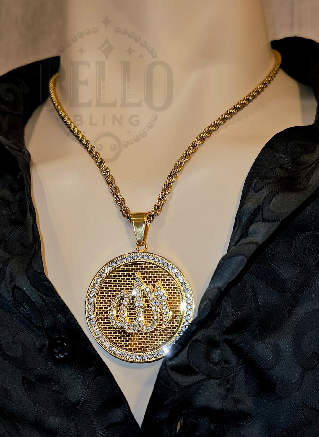 Allah Pendants Collection - Gold-finish Islamic Jewelry, Arabic ...