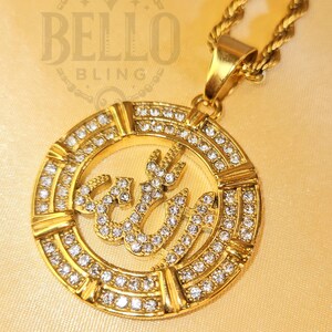 Allah Pendants Collection - Gold-finish Islamic Jewelry, Arabic ...