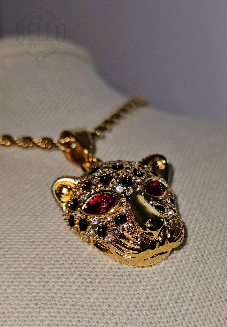 Fox Head Pendant Necklace - Animal Jewelry, Gold Finish, Hypoallergenic ...