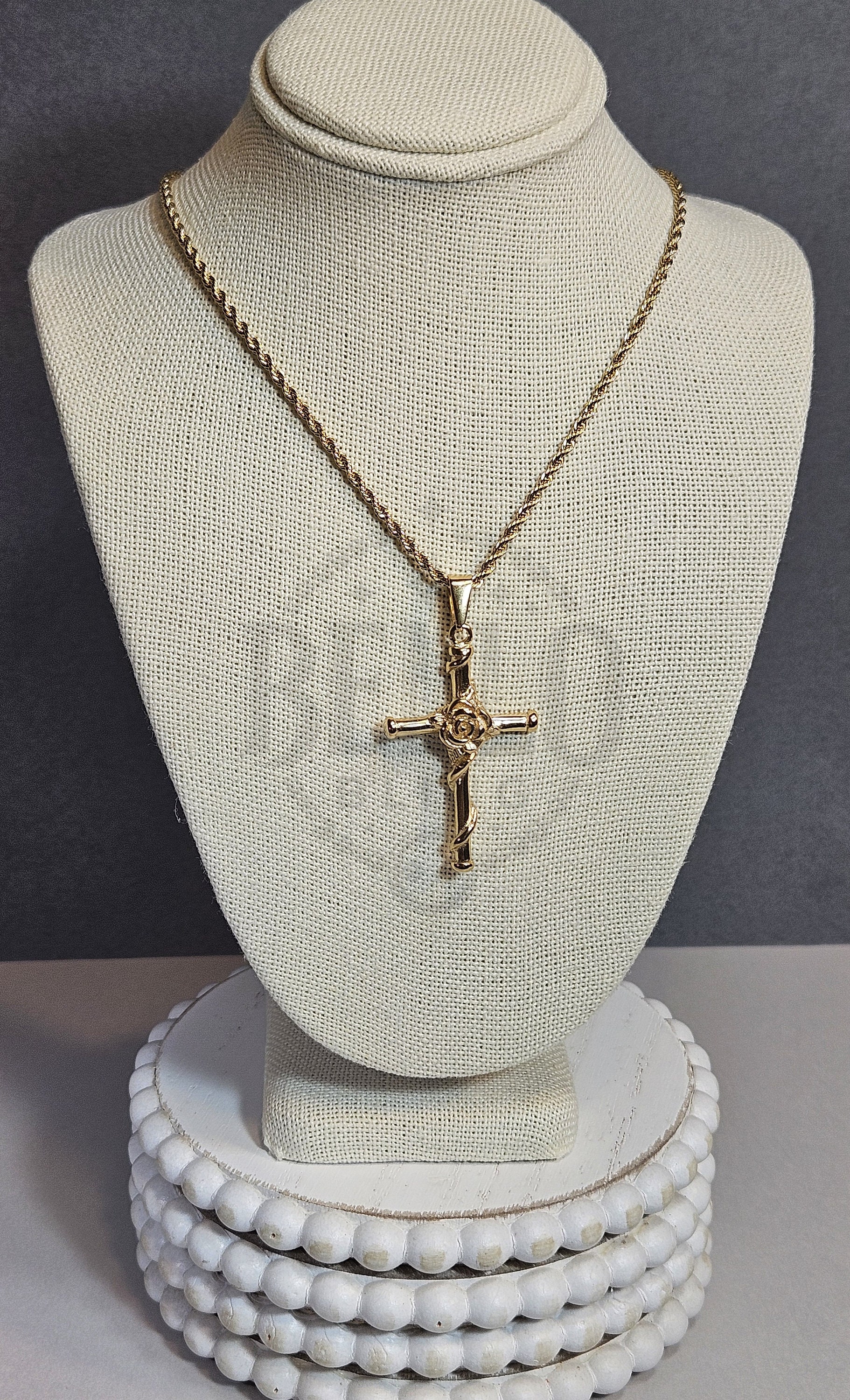 Holy Christian Gold Cross Necklace, Cross Pendant, Minimalist Cross ...