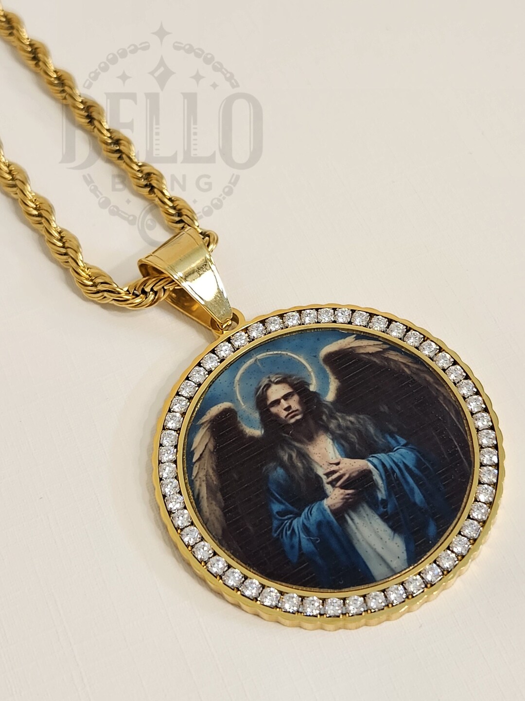 Customize Gold Round Memory Photo Pendant Necklace | Personalized ...