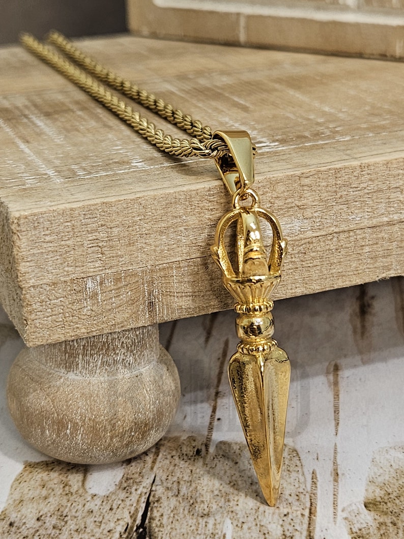 Tibetan Buddhist Protection Pendant - Vajra Dagger Necklace | Spiritual ...