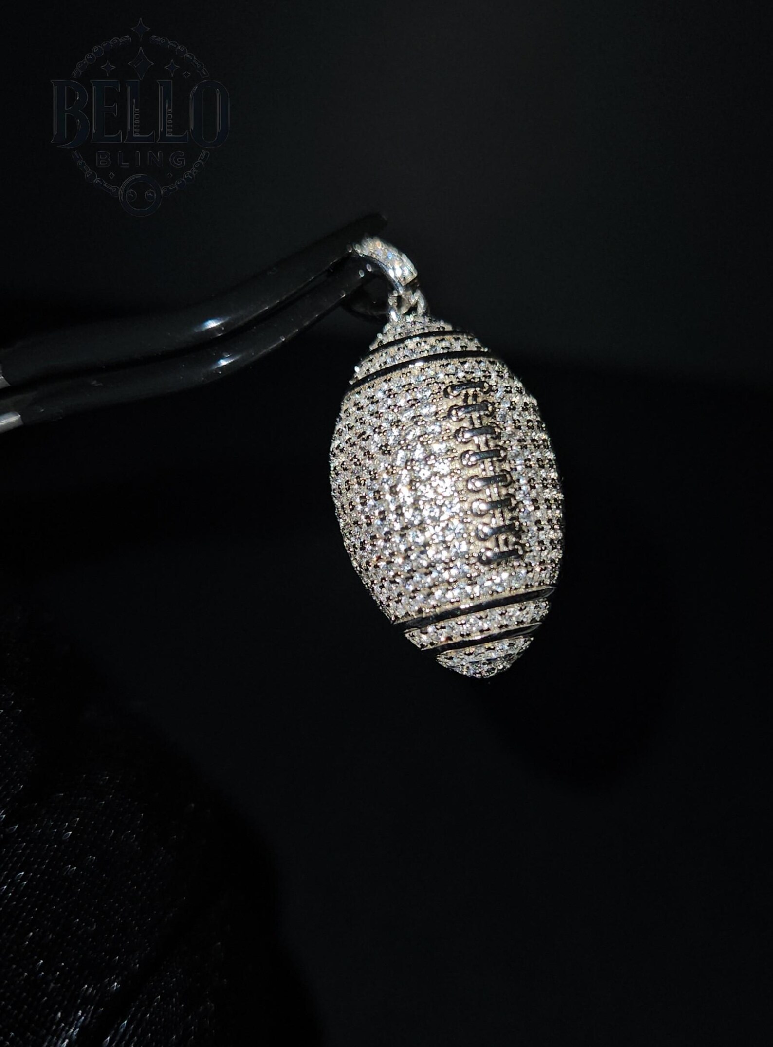 Men's Football Pendant Necklace - 925 Sterling Silver Pendant ...