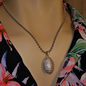 Men's Football Pendant Necklace - 925 Sterling Silver Pendant ...